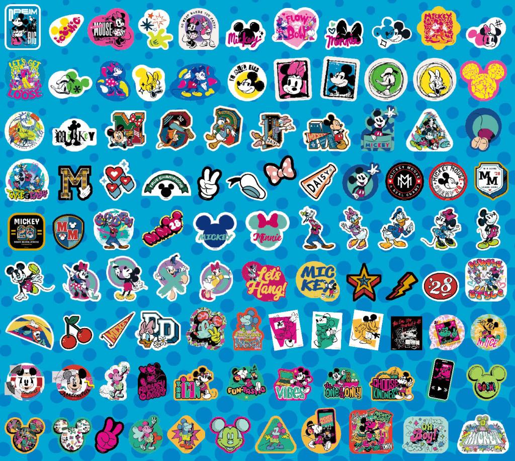 MICKEY & FRIENDS - 100 stickers set (Display of 20) : ShopForGeek.com ...
