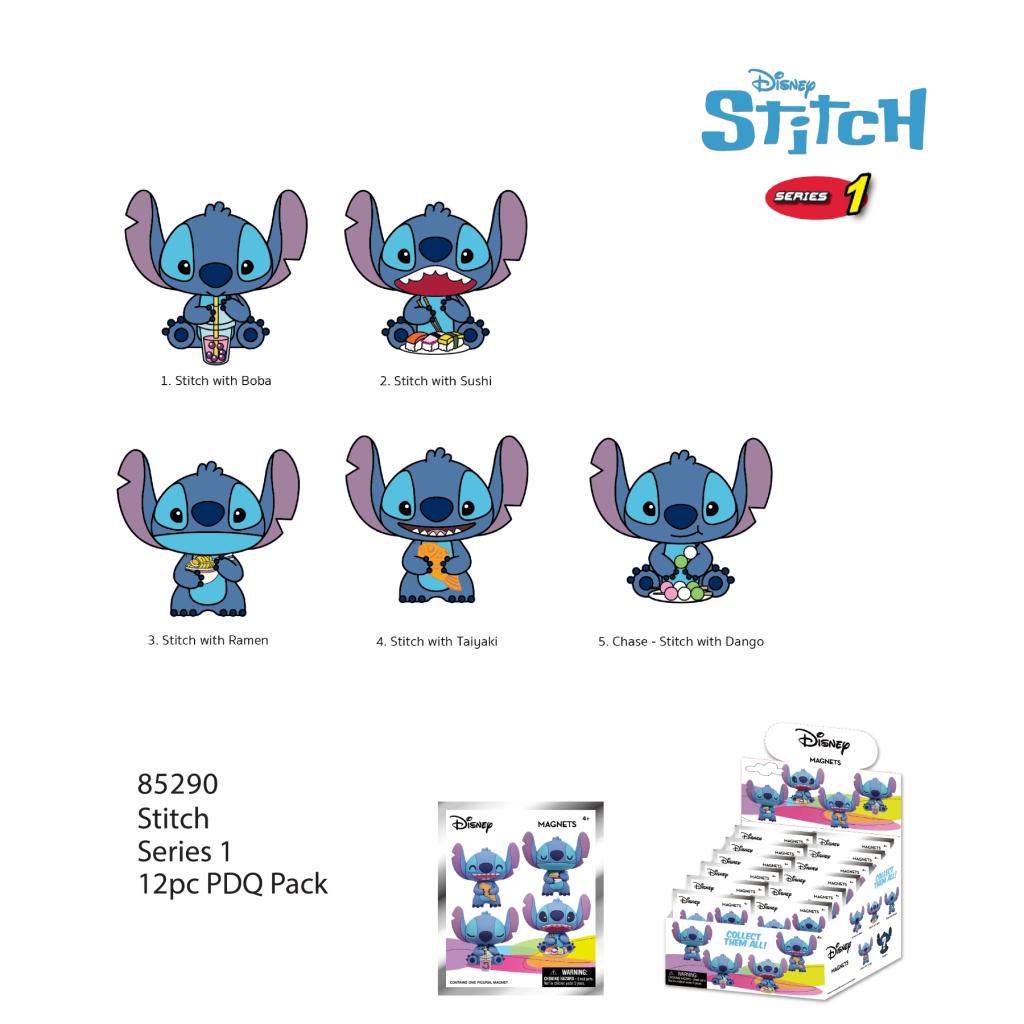 STITCH - Series 1 - 3D Foam Magnets in blind bags (Display 12 Pcs ...