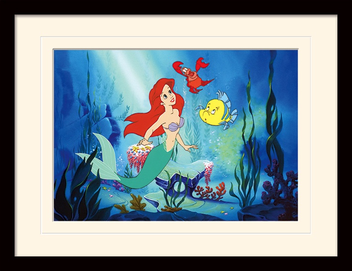 DISNEY - Mounted & Framed 30X40 Print - The Little Mermaid Ariel ...