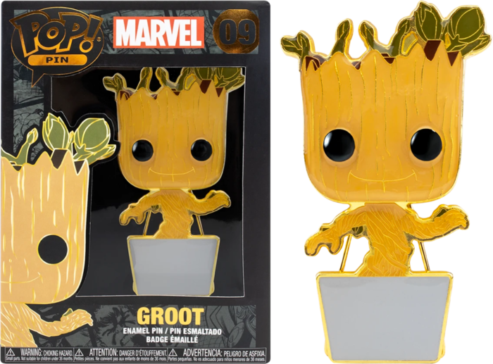 MARVEL - Pop Large Enamel Pin N° 09 - Groot : ShopForGeek.com: Pin ...