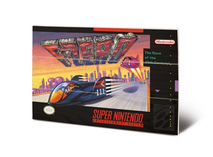 SUPER NINTENDO - Wood Print 20x29.5 - F-Zero : ShopForGeek.com: Poster ...