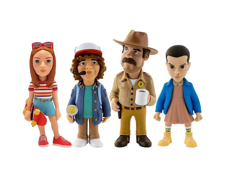 STRANGER THINGS - Eleven, Dustin, Hopper, Max - Pack 4 Fig. Minix 7cm ...