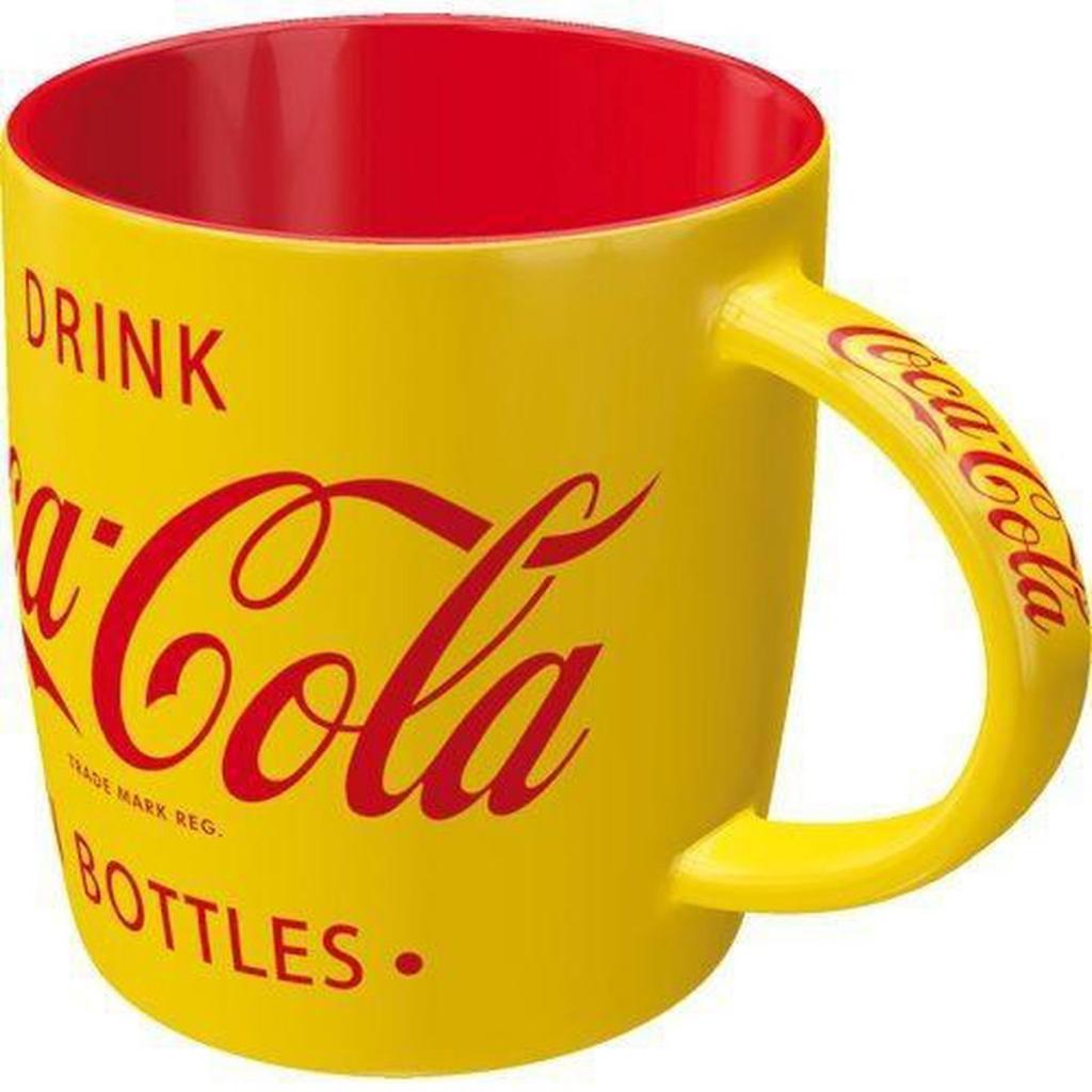 COCA-COLA - Yellow - Mug 340ml : ShopForGeek.com: Tasse Nostalgic Art ...