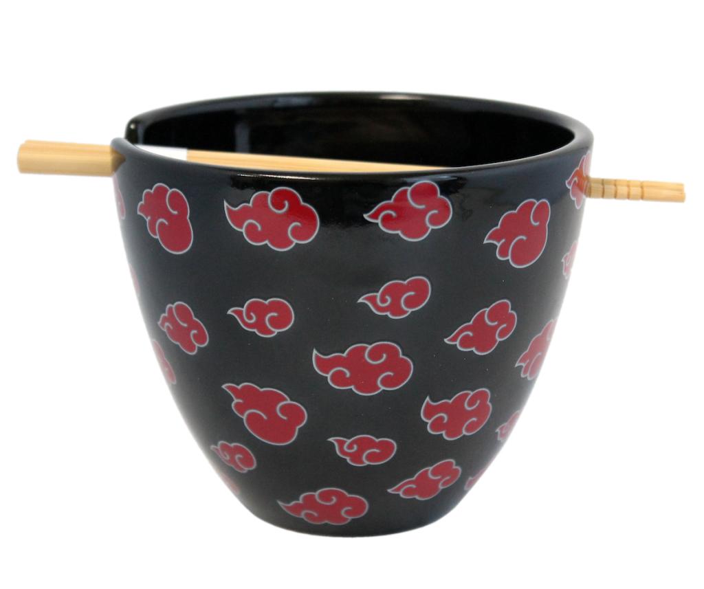 NARUTO - Ramen Bowl with Chopstick 470ml - Akatsuki Logo : ShopForGeek ...