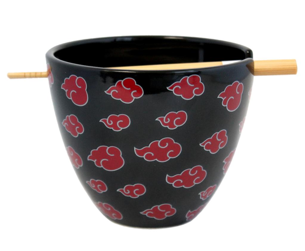 NARUTO - Ramen Bowl with Chopstick 470ml - Akatsuki Logo : ShopForGeek ...
