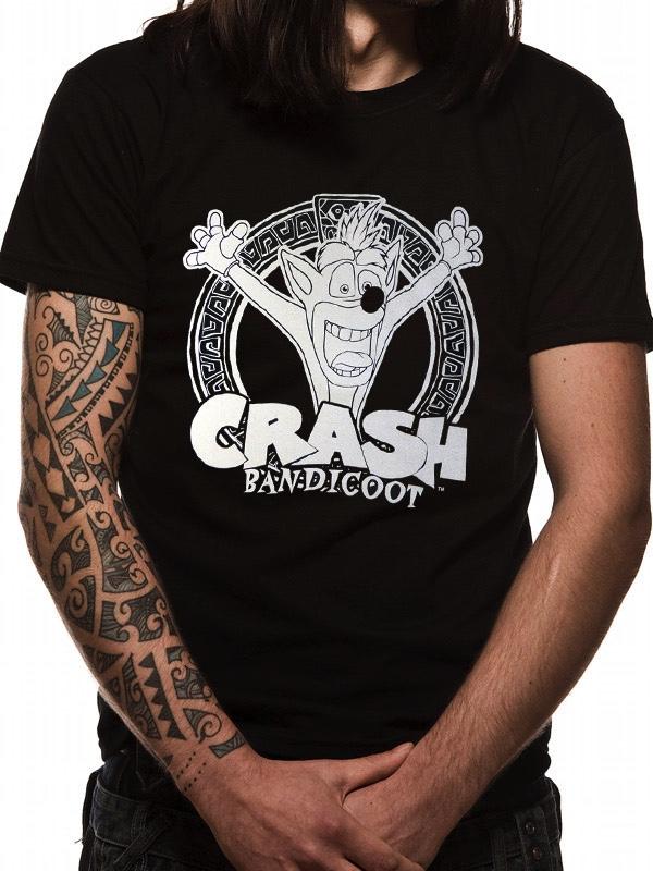 CRASH BANDICOOT - T-Shirt Black and White (L) : ShopForGeek.com: T ...