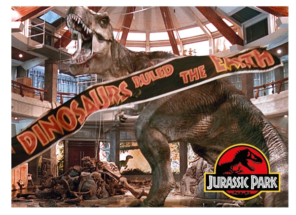 JURASSIC PARK - T-Rex Banner - Magnet 6.3x8.9cm : ShopForGeek.com ...