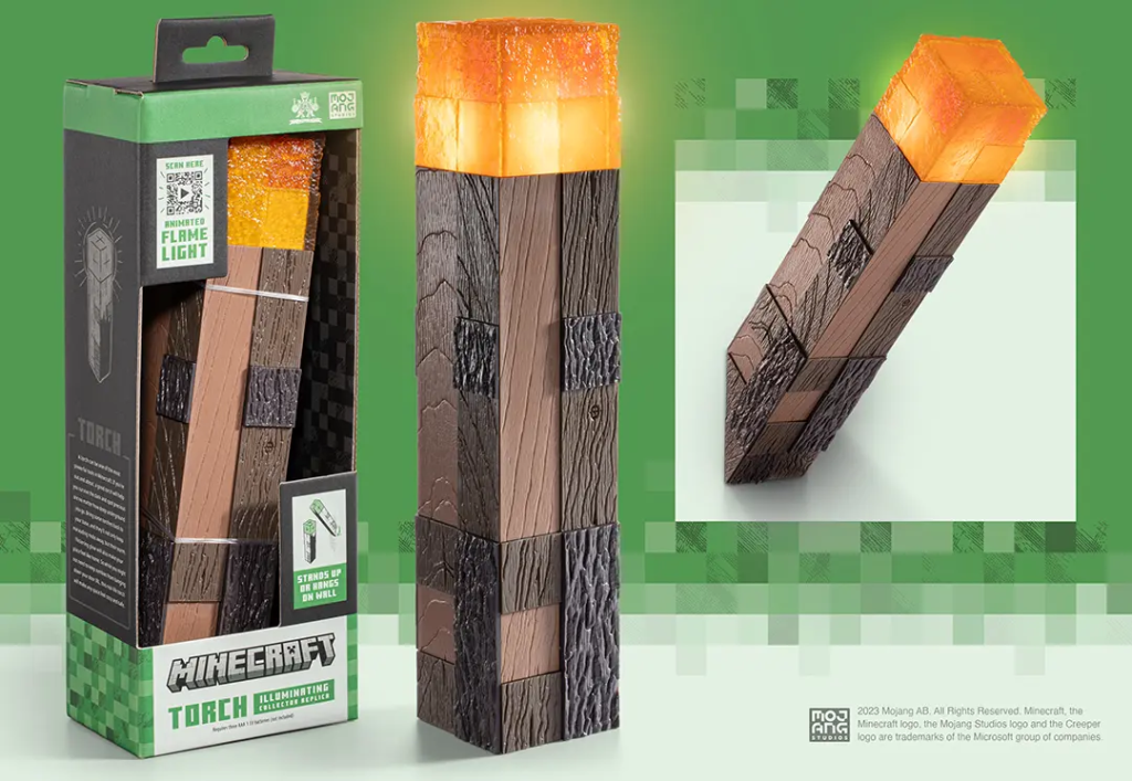 MINECRAFT - Luminous Torch - Collector Replica 25cm : ShopForGeek.com ...