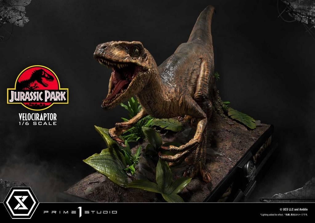 JURASSIC PARK - Velociraptor Attack - Statuette '38x75x30cm ...