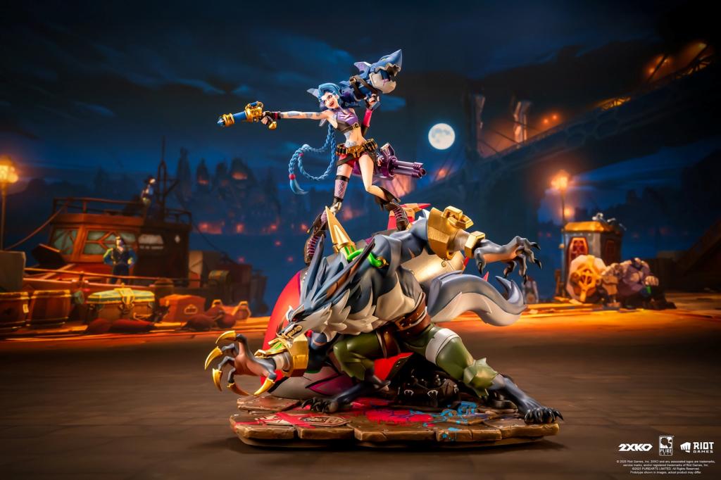 LEAGUE OF LEGENDS - Jinx & Warwick - Statue Diorama 1/10 37cm ...