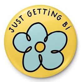 DIVERS - The Peach Fuzz "Getting Bi" - Button Badge 25mm : ShopForGeek ...