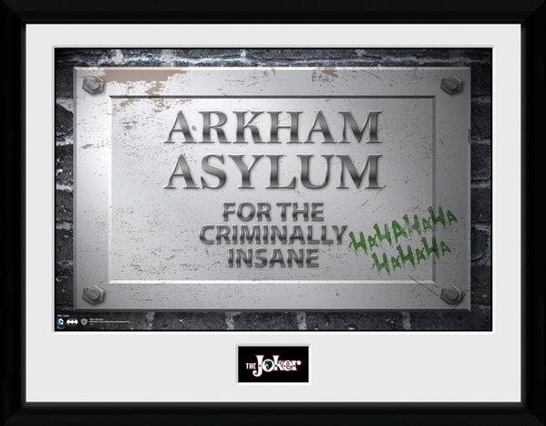 BATMAN COMIC - Collector Print 30X40 - Arkham Asylum Sign : ShopForGeek ...