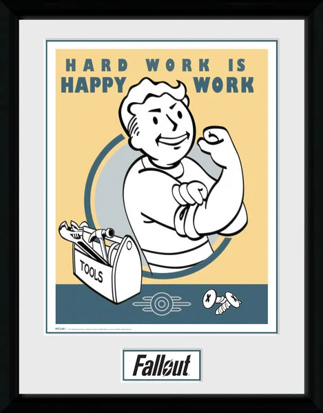 FALLOUT 4 - Collector Print 30X40 - Hard Work : ShopForGeek.com: Cadre ...