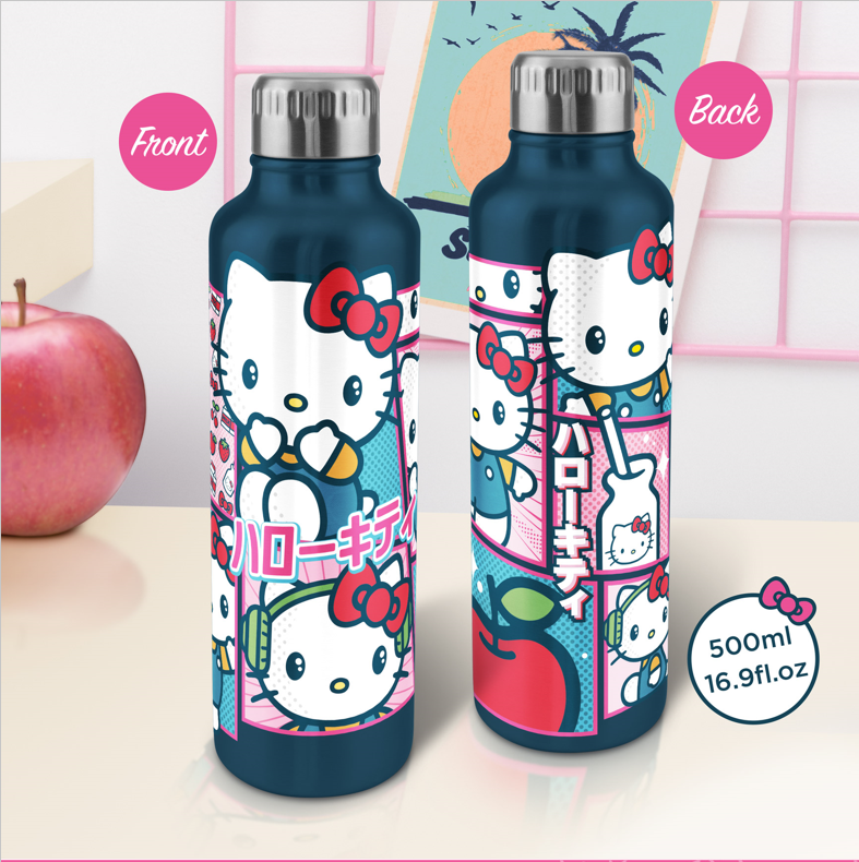 HELLO KITTY - Metal Water Bottle 500ml : ShopForGeek.com: Botella ...