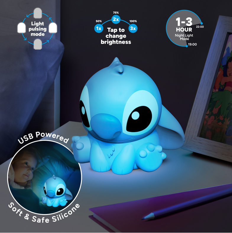 STITCH - Stitch - Lampe en Silicone 'SquishyGlo' Rechargeable 15cm ...