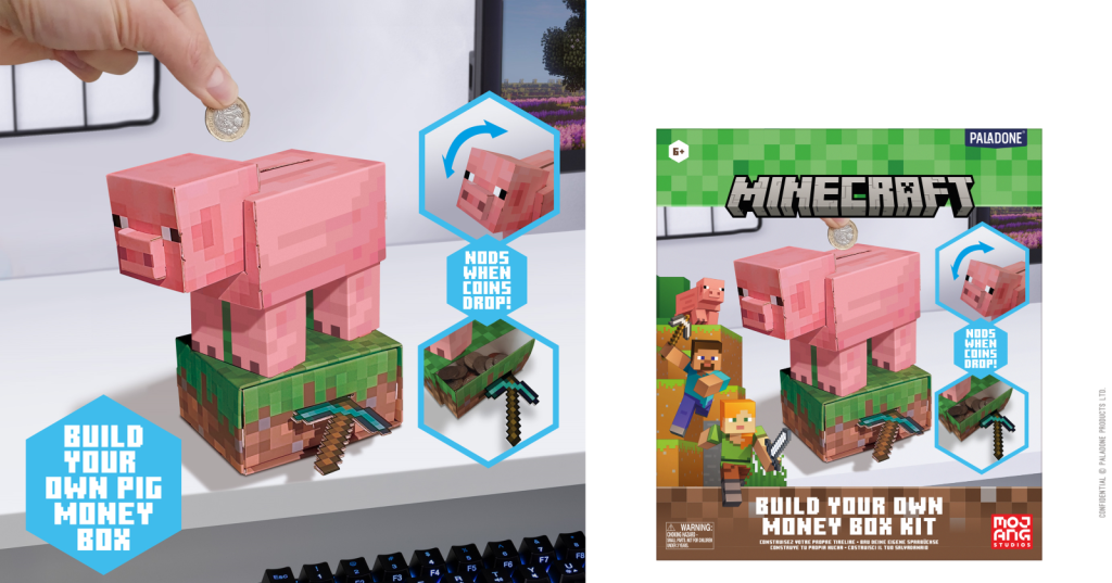 MINECRAFT - Pig - Money Box Kit : ShopForGeek.com: Hucha Paladone Minecraft