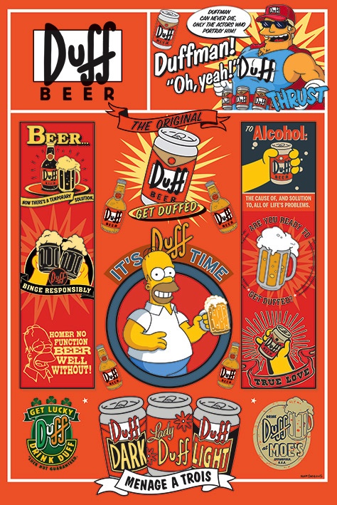THE SIMPSONS - Poster 61X91 - Duff : ShopForGeek.com: Poster Pyramid ...
