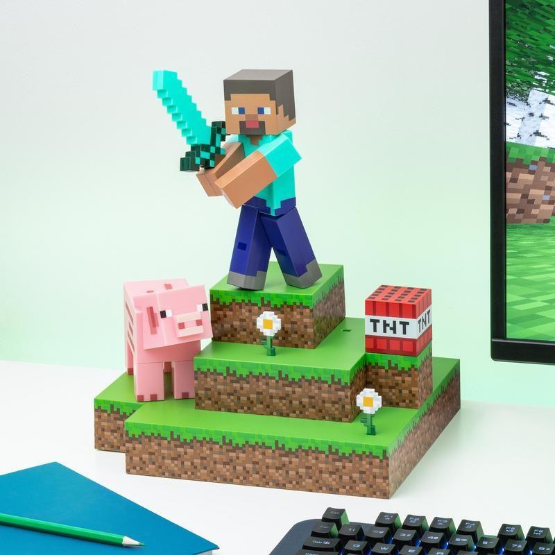 MINECRAFT - Steve - Diorama Light 30cm : ShopForGeek.com: Lamp Paladone ...