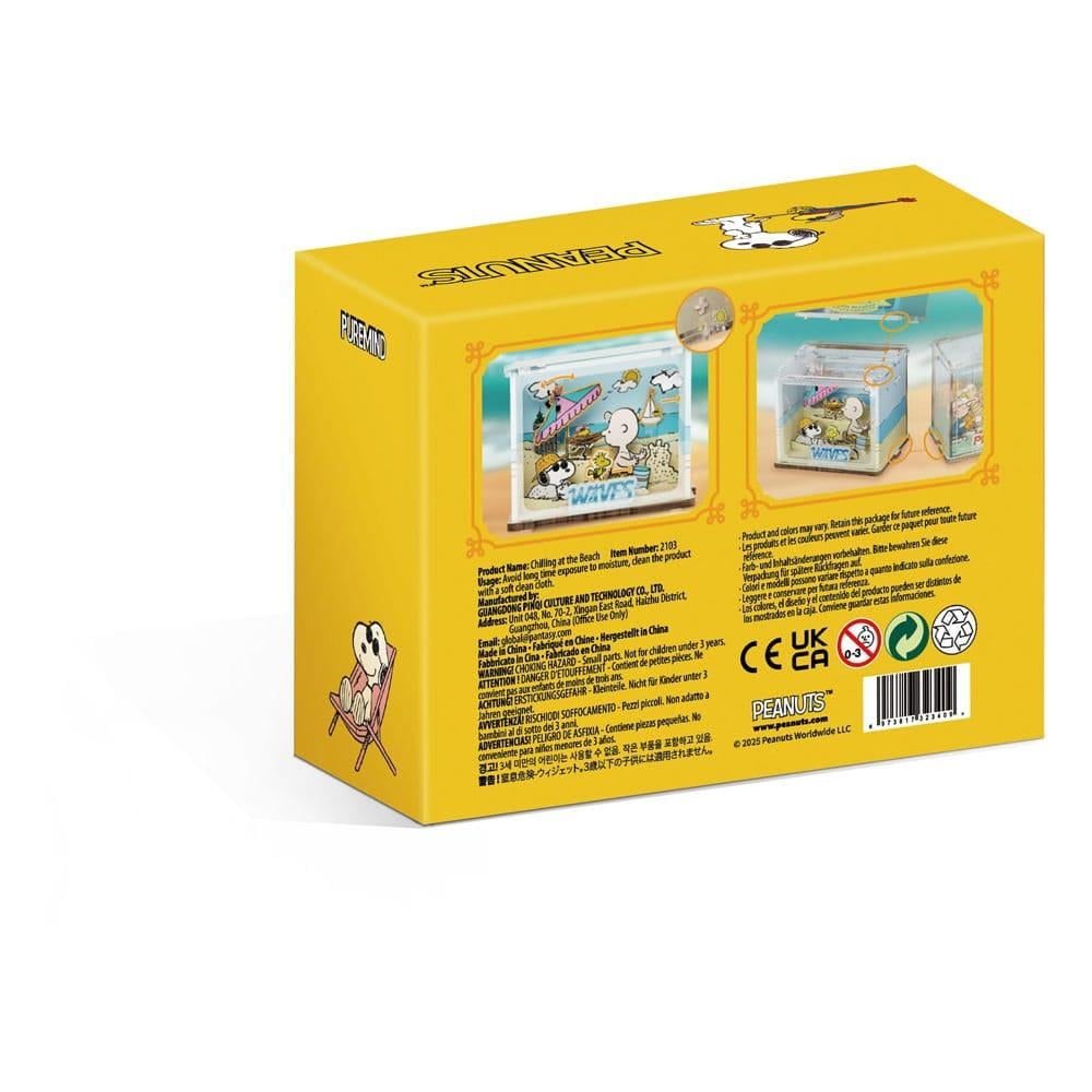 PEANUTS - Mini Scene Chilling At The Beach - Wood Model Kit ...