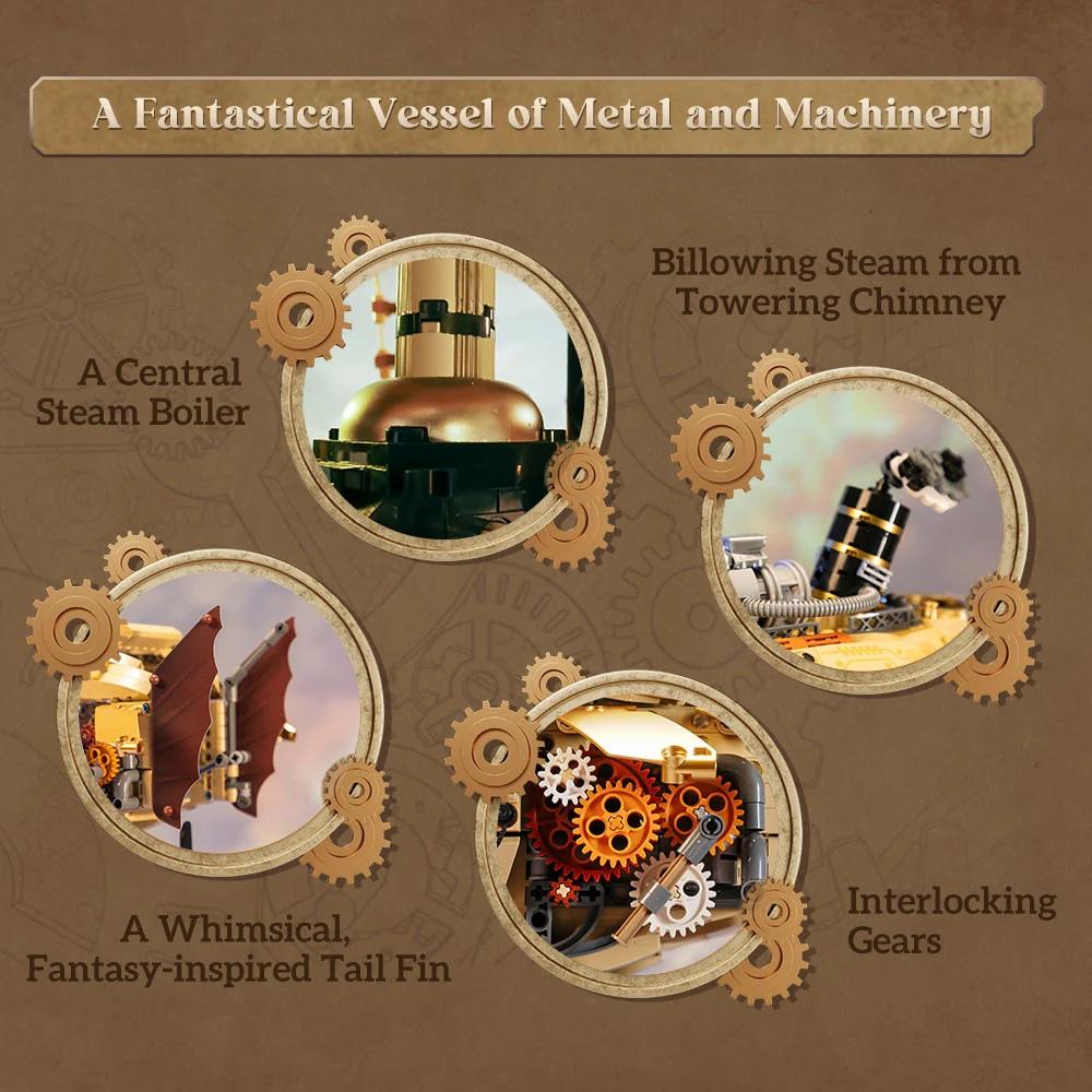 PANTASY - Steampunk Airship - Building block 2858 pcs : ShopForGeek.com ...