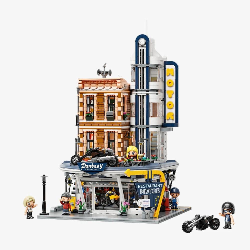 PANTASY - Motorcycle Restaurant - Building block 2989 pcs : ShopForGeek ...
