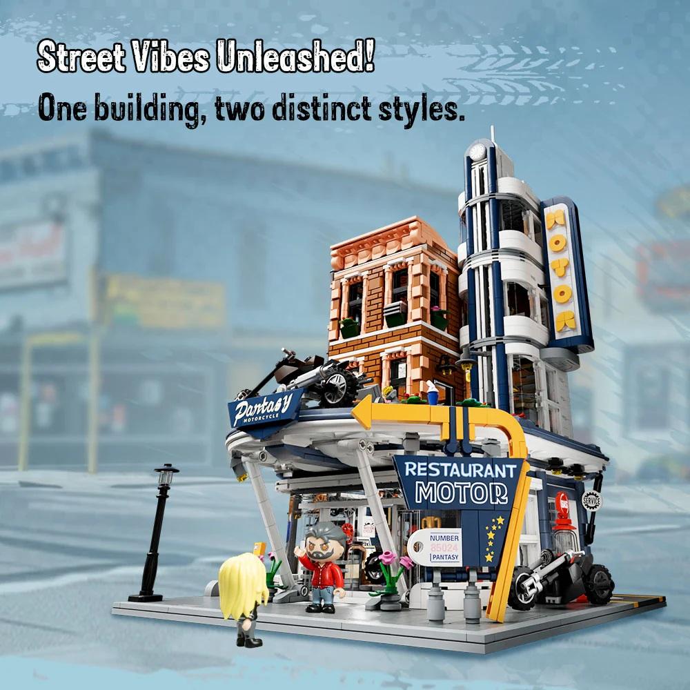 PANTASY - Motorcycle Restaurant - Building block 2989 pcs : ShopForGeek ...