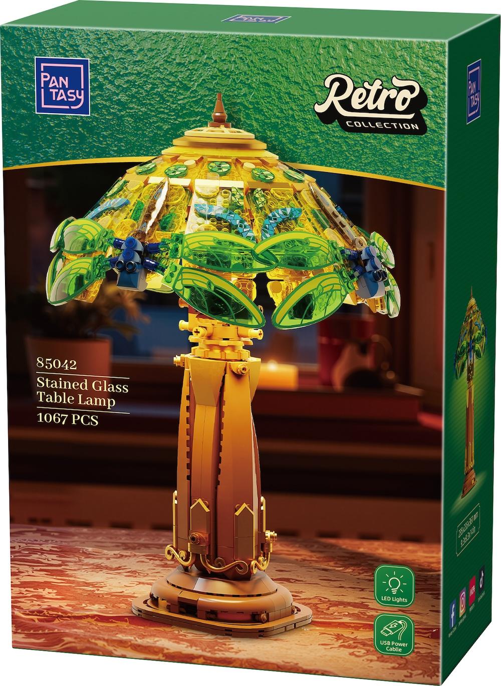 PANTASY - Stained Glass Table Lamp - Bloc de Construction 1067 pcs ...