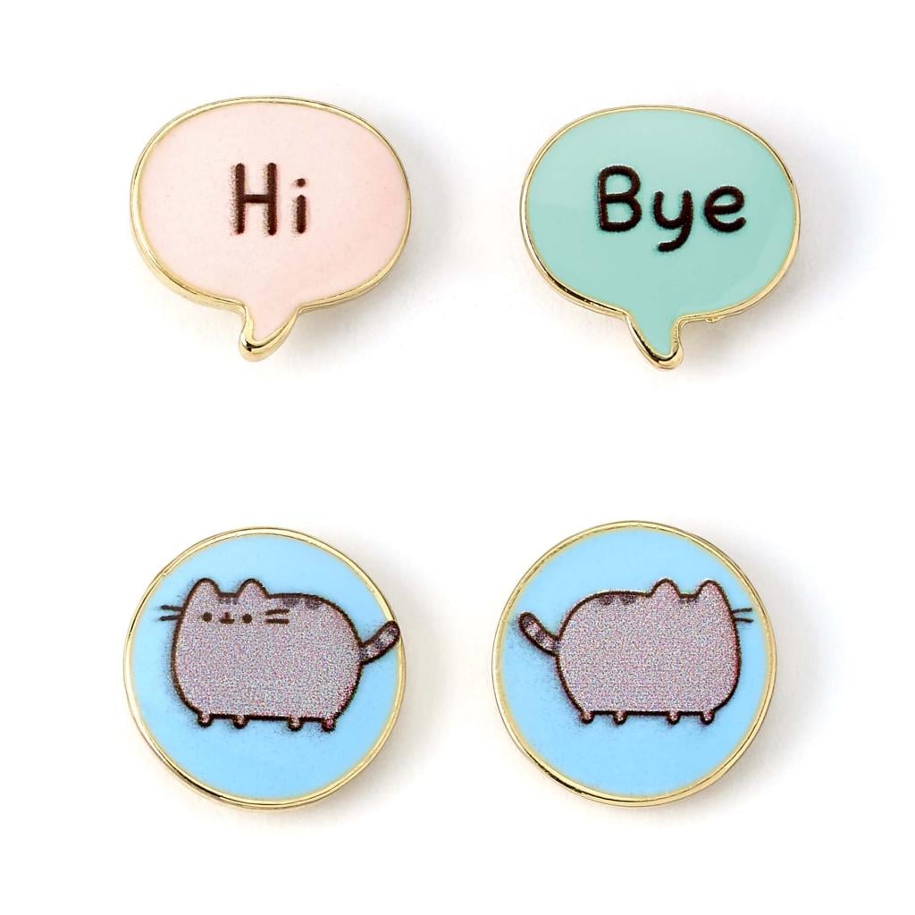 PUSHEEN - Hi & Bye - 2 Stud Earring Set : ShopForGeek.com: Jewellery ...