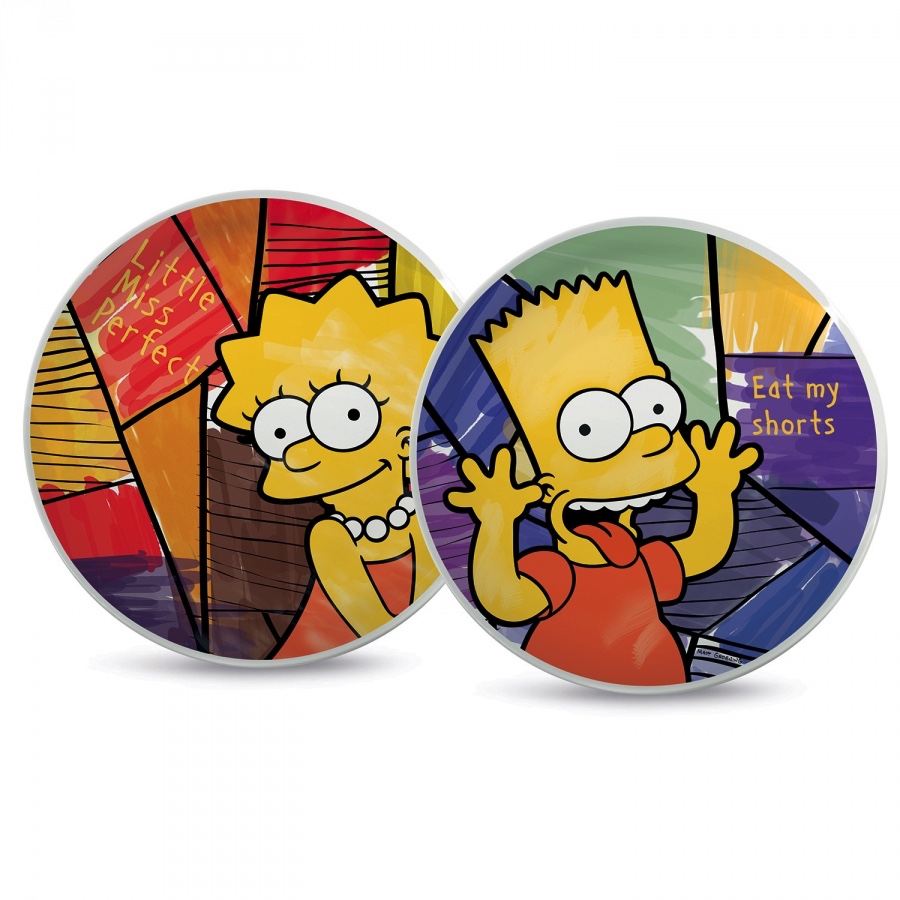 THE SIMPSONS - Set de 2 Pizza Plates 30cm - Bart & Lisa : ShopForGeek ...