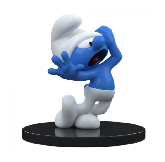 SMURF - Clumsy Smurf - Figure 4inch : ShopForGeek.com: Figurines Puppy ...