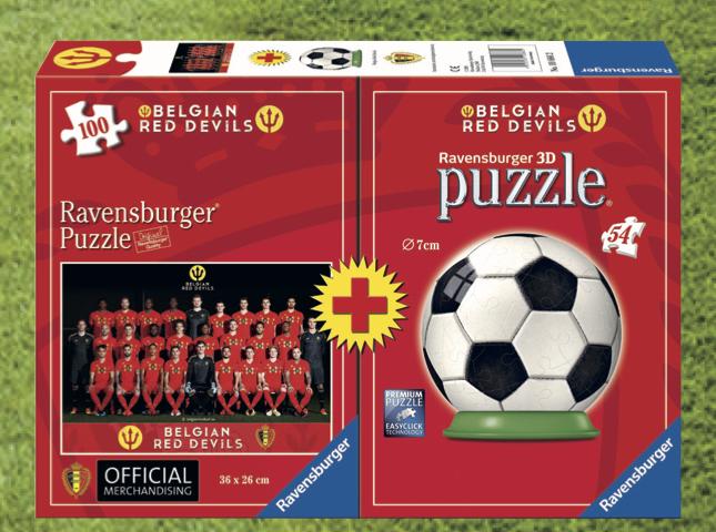 BELGIAN RED DEVILS 2018 - Bi-Pack Puzzle 100p + Puzzle 3D : ShopForGeek ...