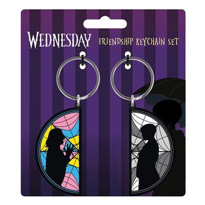 WEDNESDAY - Rubber Keychain 2 Pack - Wednesday Enid Window ...