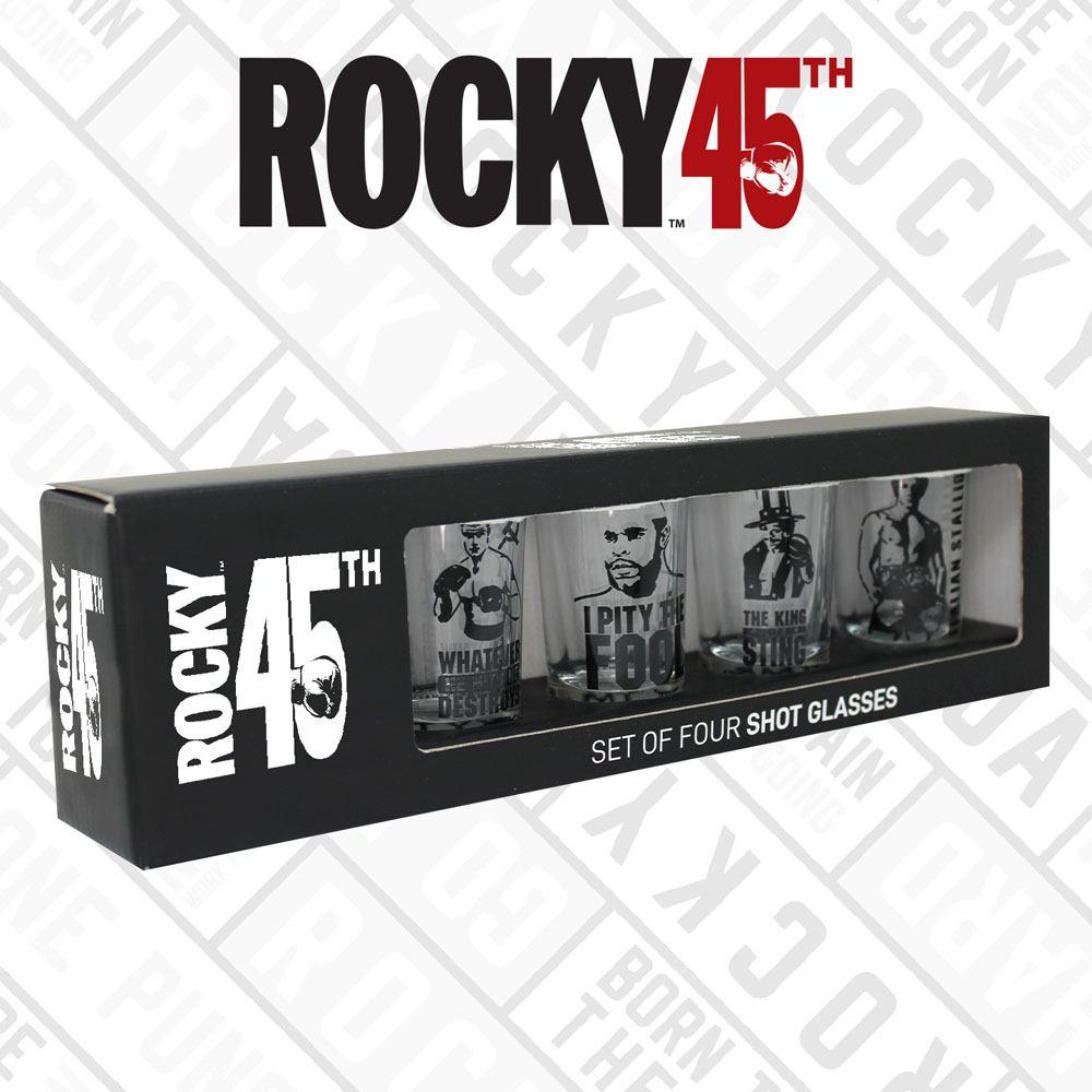 ROCKY - Set of 4 Shot Glasses : ShopForGeek.com: Glass Fanattik Rocky