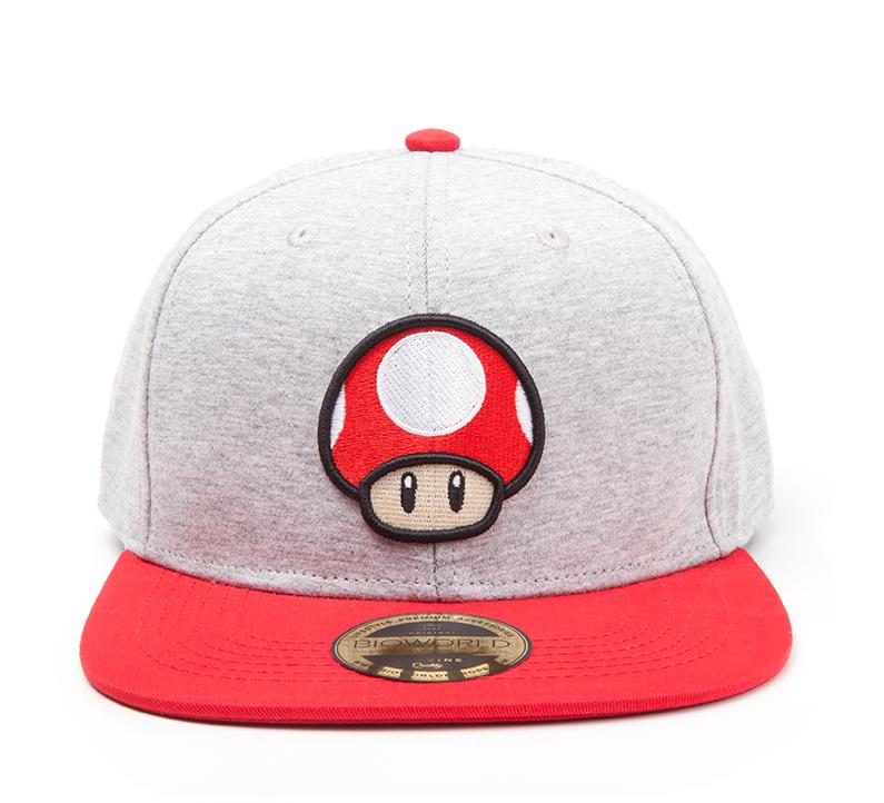 NINTENDO - Mushroom Logo Snapback : ShopForGeek.com: Cap Difuzed Nintendo