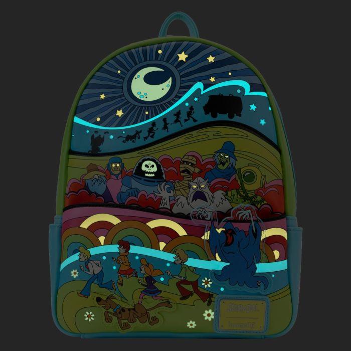 SCOOBY DOO - Psychedelic Monster Chase - Mini Backpack LoungeFly GITD ...