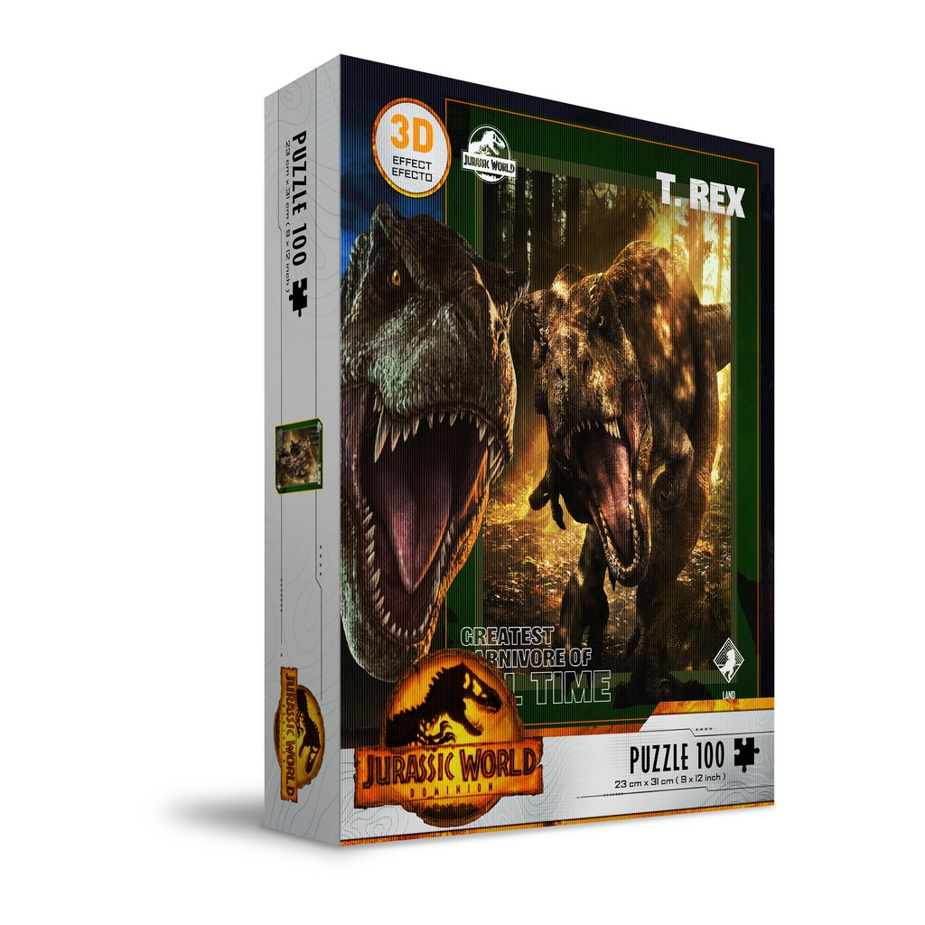 JURASSIC WORLD - T-Rex Poster - Puzzle 3D Effect 100P : ShopForGeek.com ...