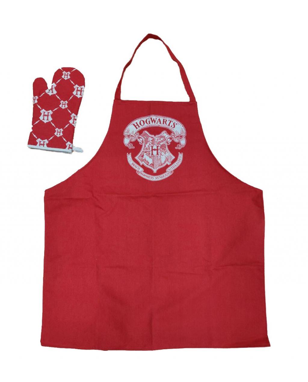 HARRY POTTER - Apron and Oven Mitt - Hogwarts Logo (PLASTIC BOX ...
