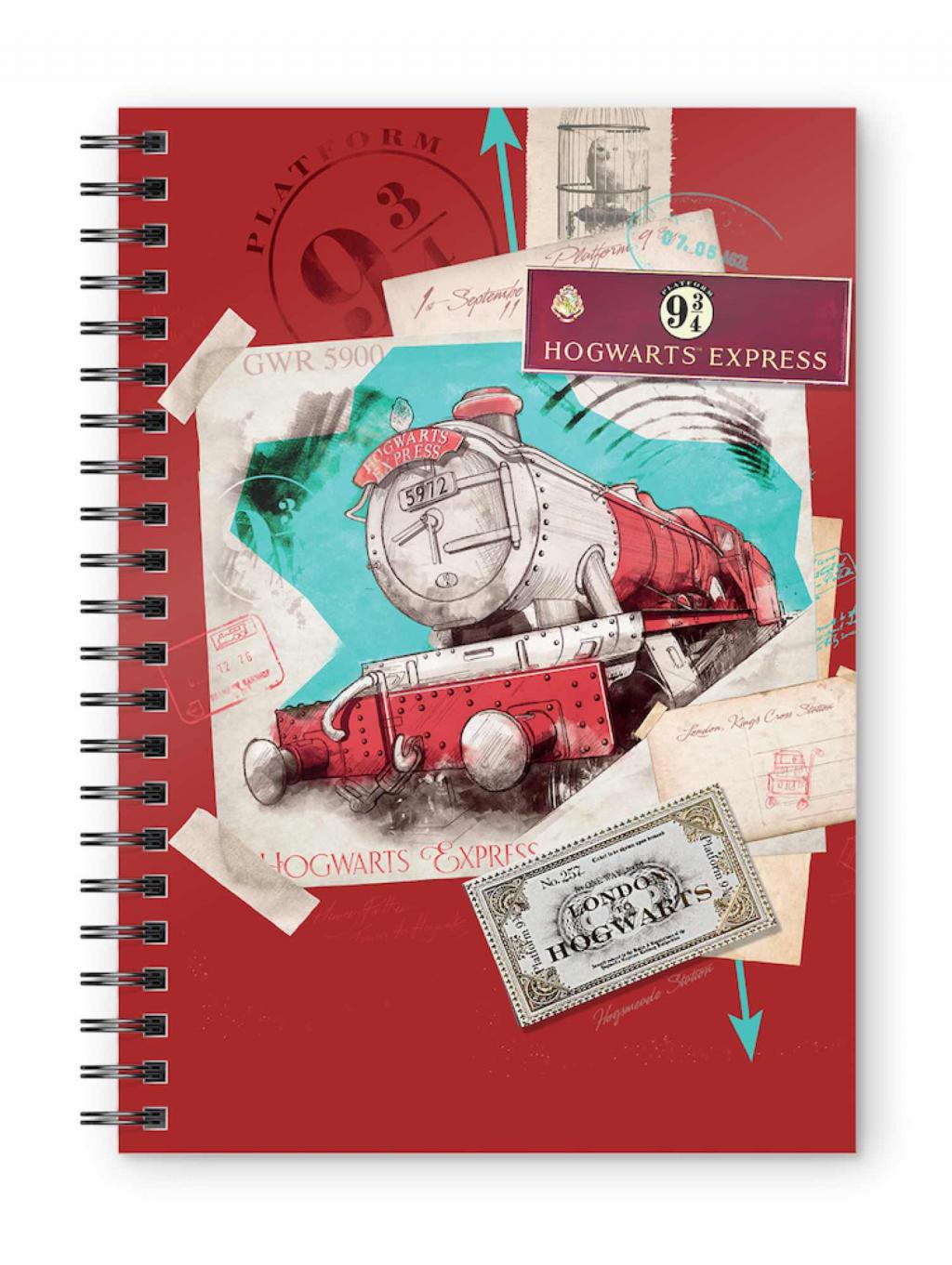 HARRY POTTER - Hogwarts Express Red - A5 Spiral Notebook : ShopForGeek ...