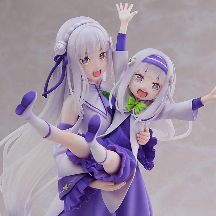 RE ZERO - Emilia & Childhood Emilia - Statue 24cm : ShopForGeek.com ...