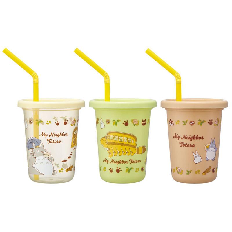 MY NEIGHBOR TOTORO - 3 glasses with straws set : ShopForGeek.com: Glass ...