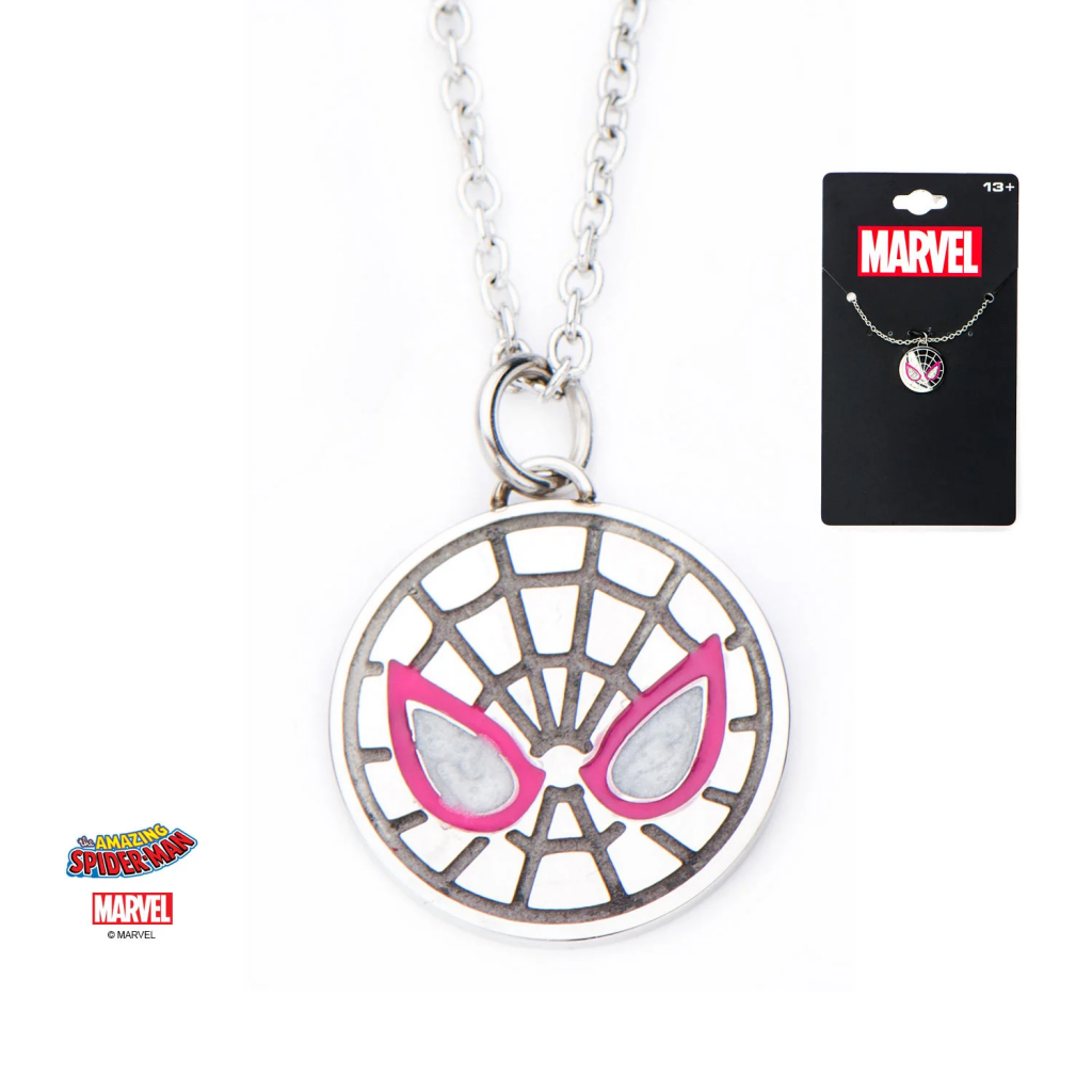 MARVEL - Stainless Steel Enamel Spider-Man Face Pendant : ShopForGeek ...