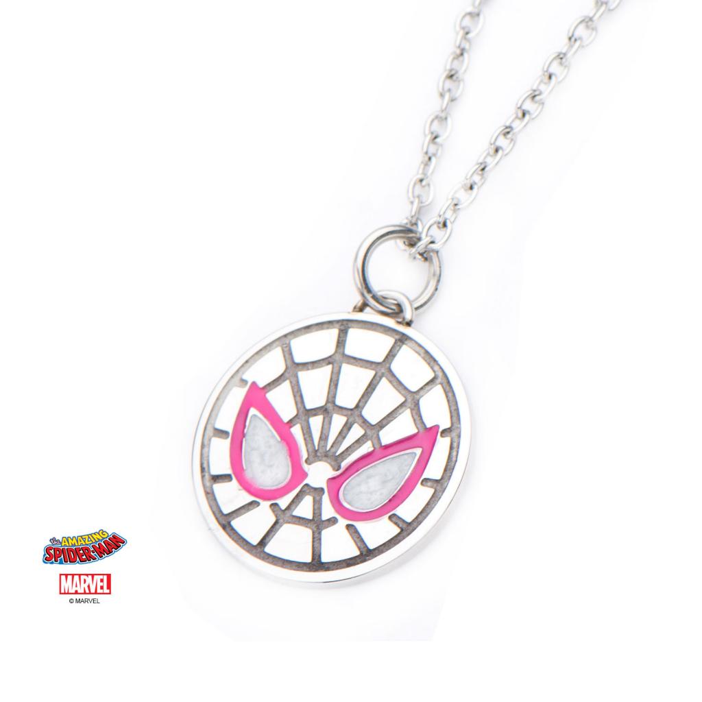MARVEL - Stainless Steel Enamel Spider-Man Face Pendant : ShopForGeek ...