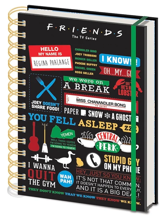 FRIENDS - Notebook A5 - Infographic : ShopForGeek.com: Papeterie ...