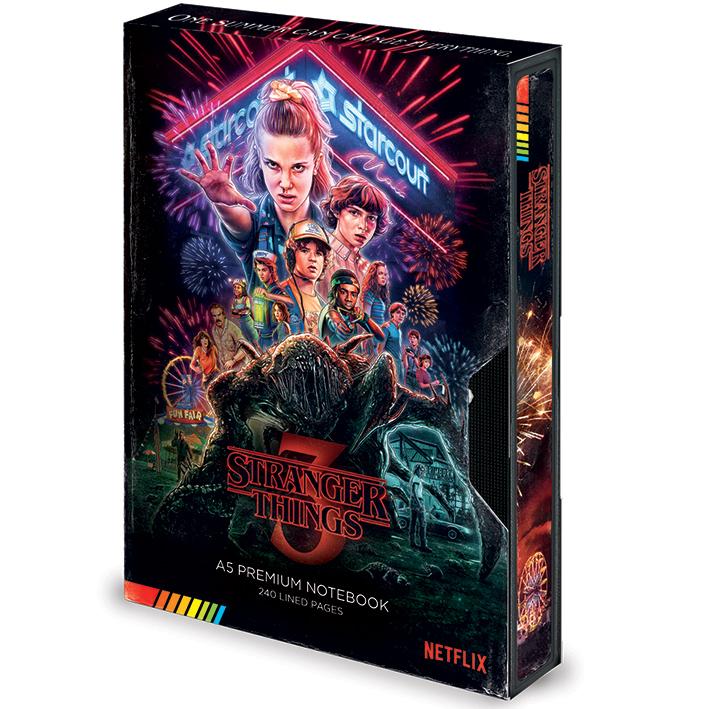 STRANGER THINGS - VHS Season 3 - Notebook A5 Premium : ShopForGeek.com ...