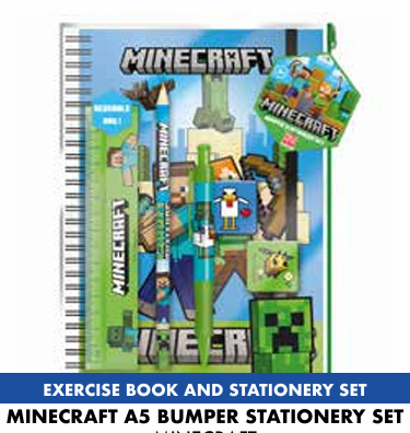 MINECRAFT - A5 Bumper Stationary Set : ShopForGeek.com: School supplies ...