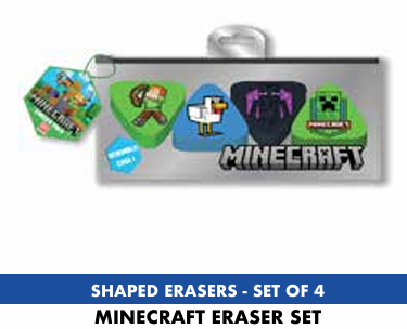 MINECRAFT - Eraser Set : ShopForGeek.com: School supplies Pyramid Minecraft