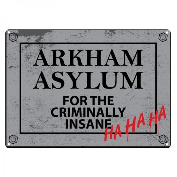 BATMAN - Plaque Metal 21 X 15 - Arkham Asylum : ShopForGeek.com: Plaque ...