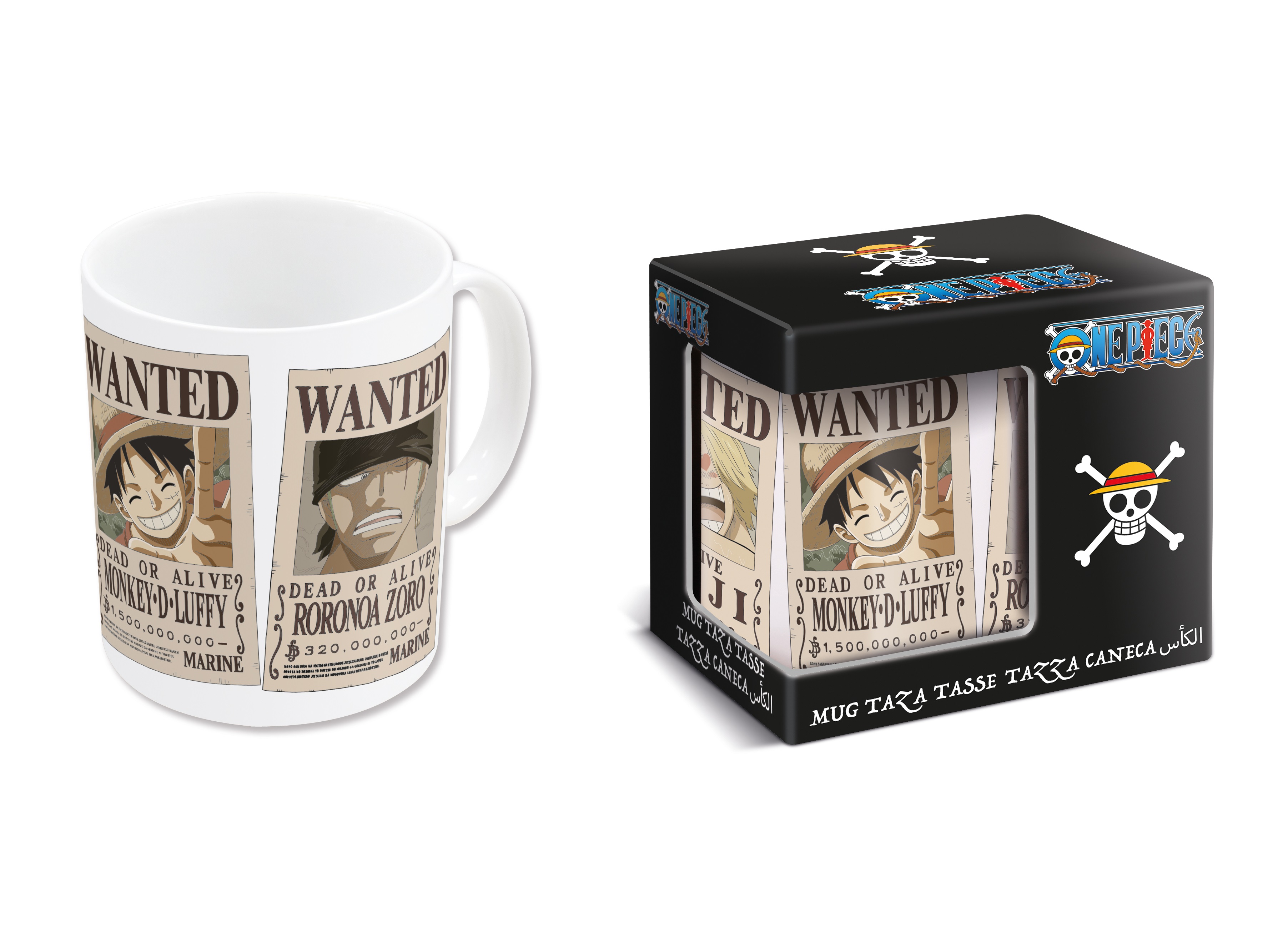 ONE PIECE - Wanted - Mug céramique 325ml : ShopForGeek.com: Tasse Stor ...