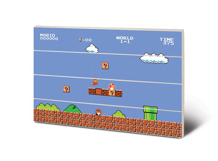 SUPER MARIO BROS - Wood Print 40x59cm - 1-1 : ShopForGeek.com: Poster ...