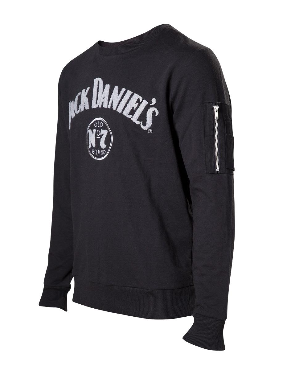 JACK DANIEL'S - Chenille Print and Sleeve Pocket Sweater (L ...